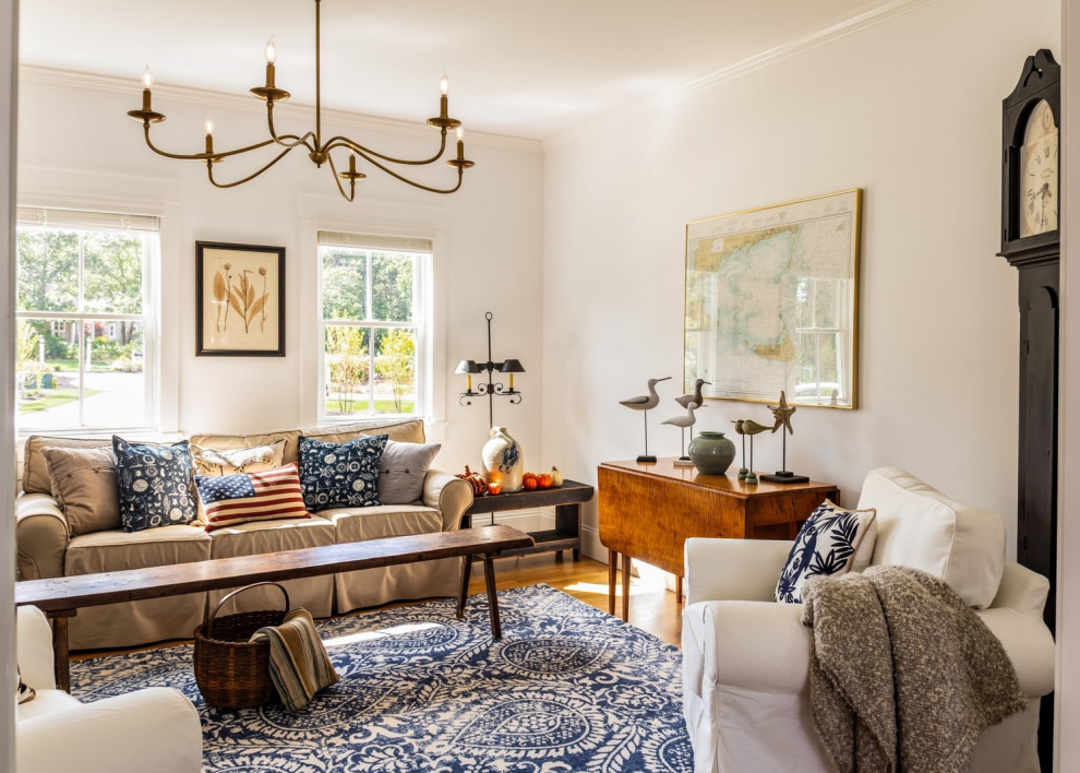 Living Room, Greek Revival style custom home. - Traditional - Living ...