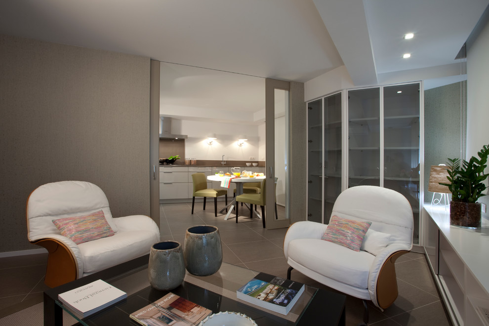 Living room open-plan view - Modern - Wohnbereich - Auckland - von CH ...