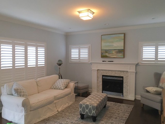 Living Room Plantation Shutters - Beach Style - Living Room - New York - by ASAP Blinds | Houzz AU