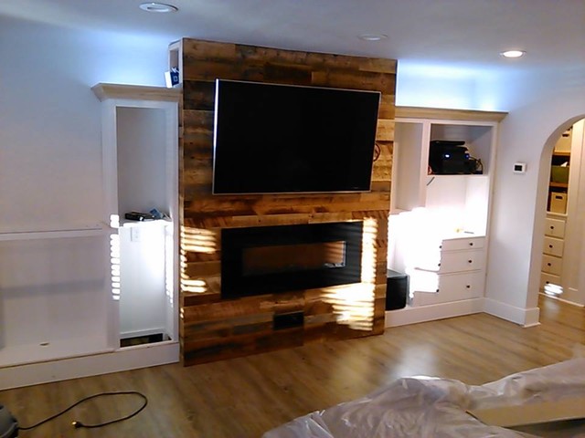 Living Room Remodel - Electric Fireplace & LED Lighting - Modern ...