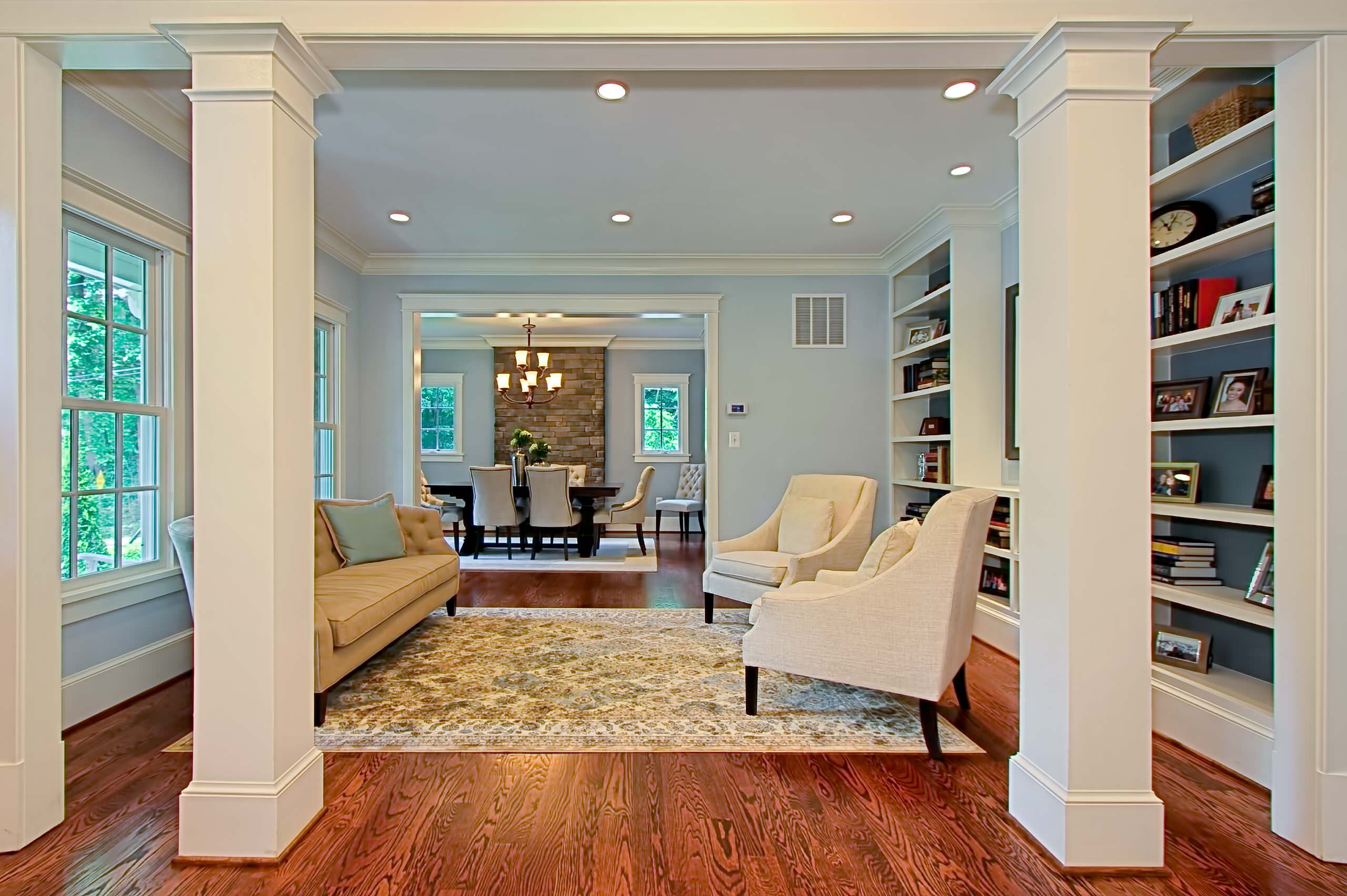 Modern Column Treatment Interiors