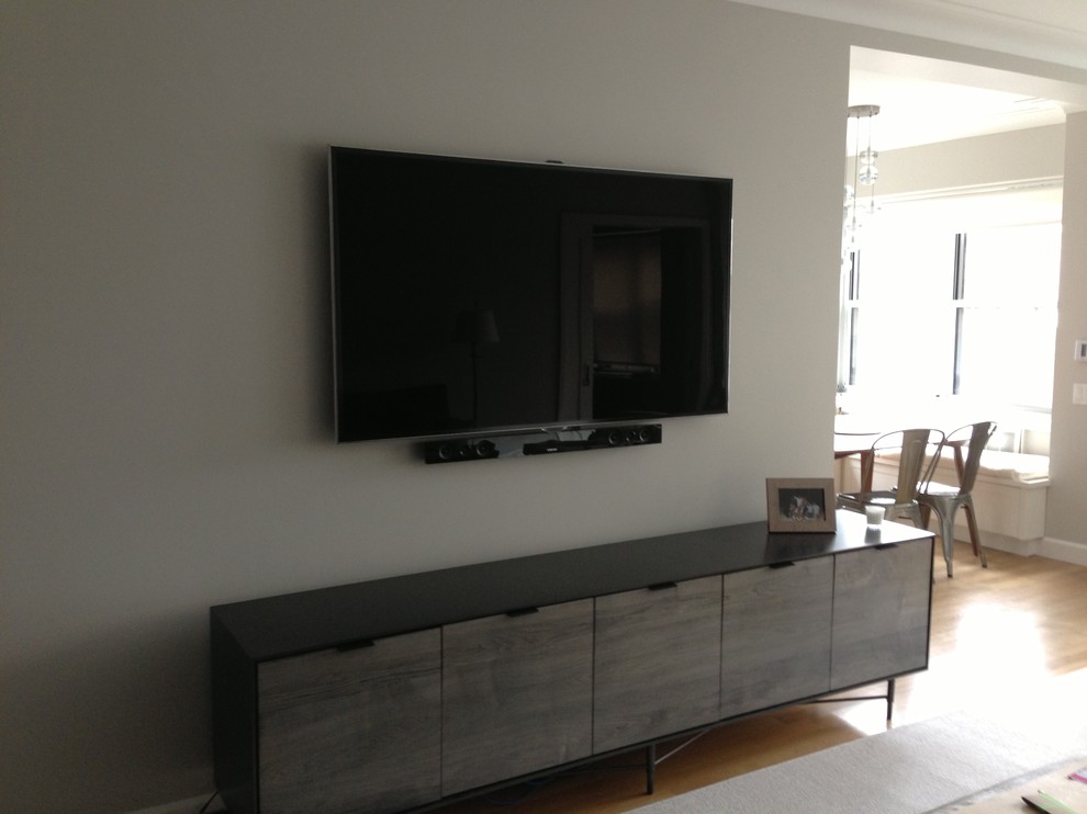 Living Room TV Install - Modern - Living Room - New York - by Audio ...