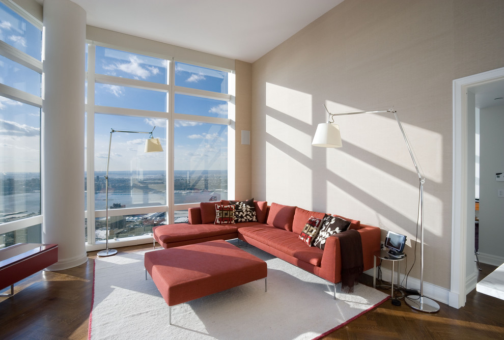 Living Room, Uptown High Rise Apartment, New York City - Contemporary ...