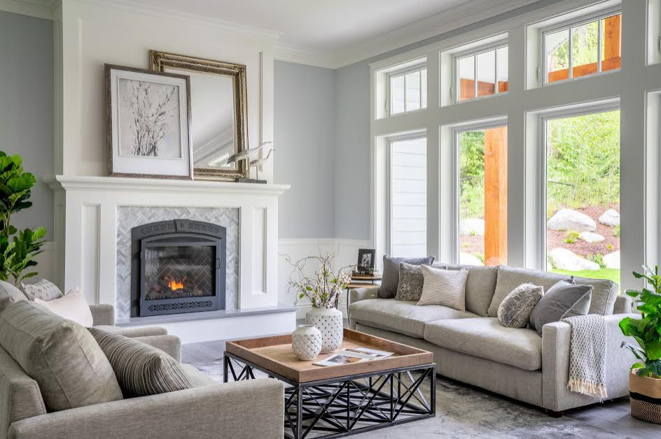 Living Room Window Wall - Modern - Living Room - Vancouver - by ...