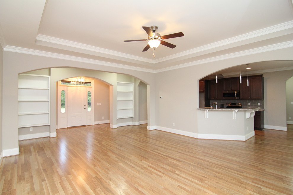 Living Room with Archway Openings - Transitional - Living Room ...