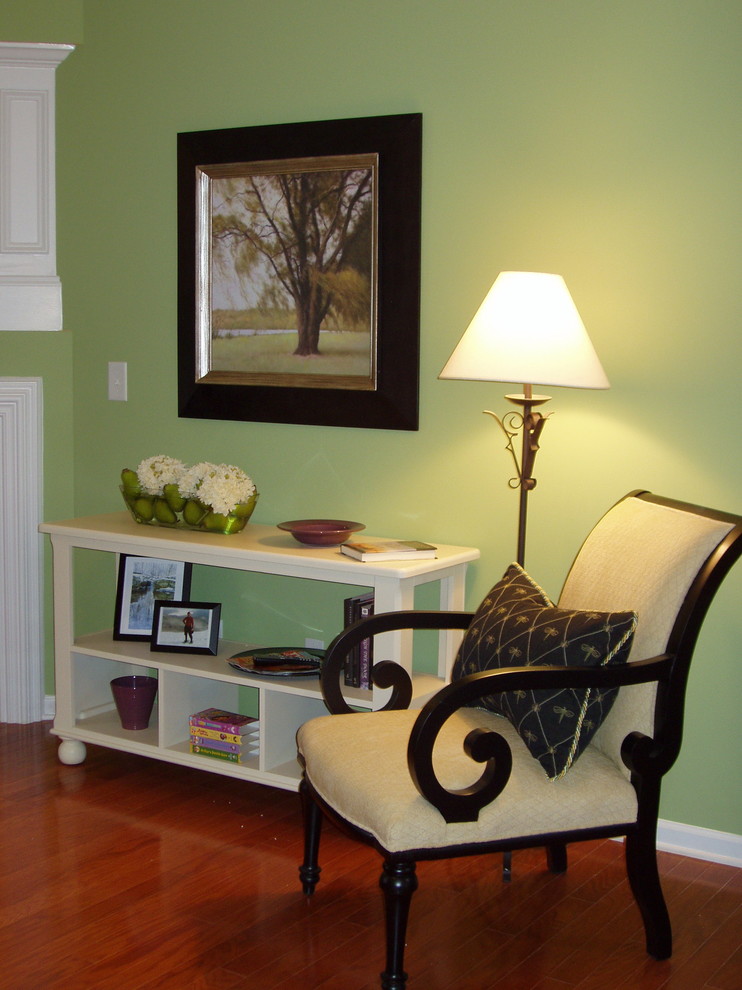 Living room with green walls - Eclectic - Living Room - Baltimore - by ...