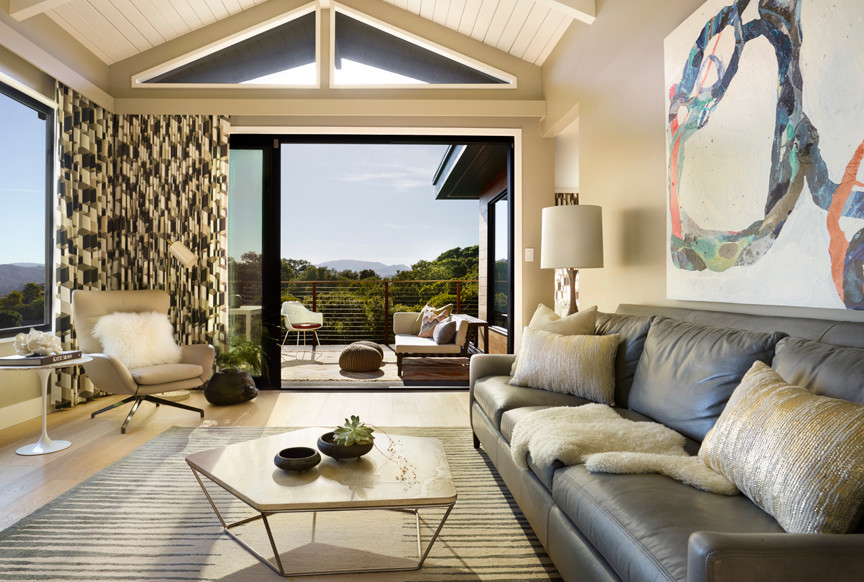 Living Room with Mountain Top Views - Eclectic - Living Room - San ...