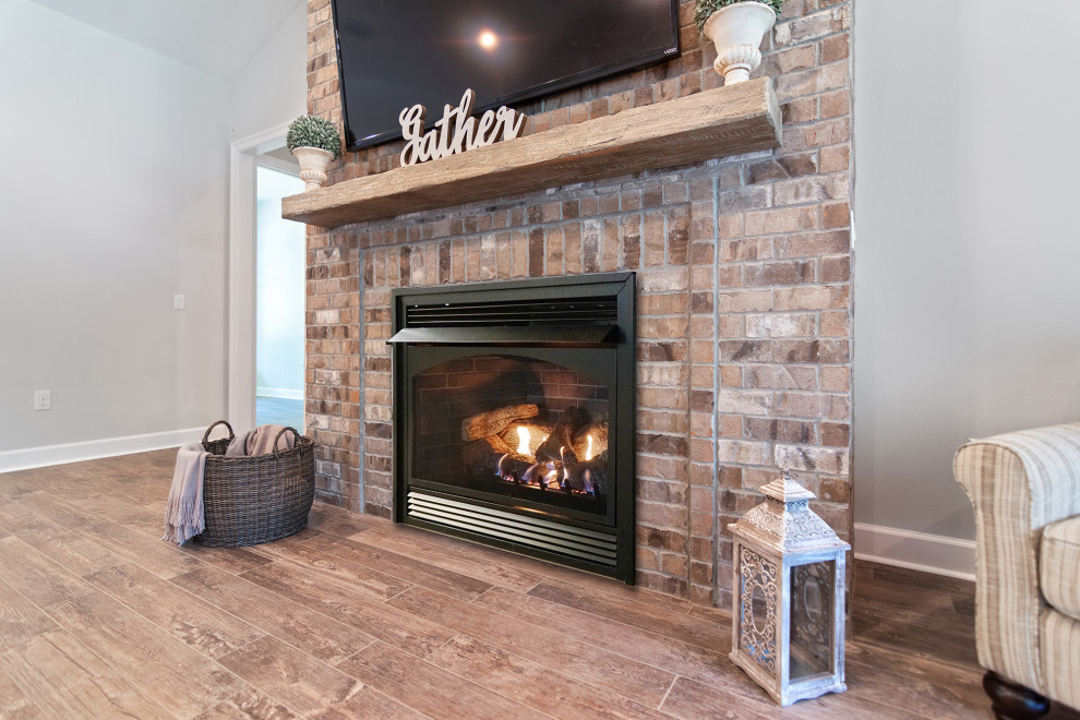 Living Room with Traditional Vent-Free Fireplace - White Mountain ...