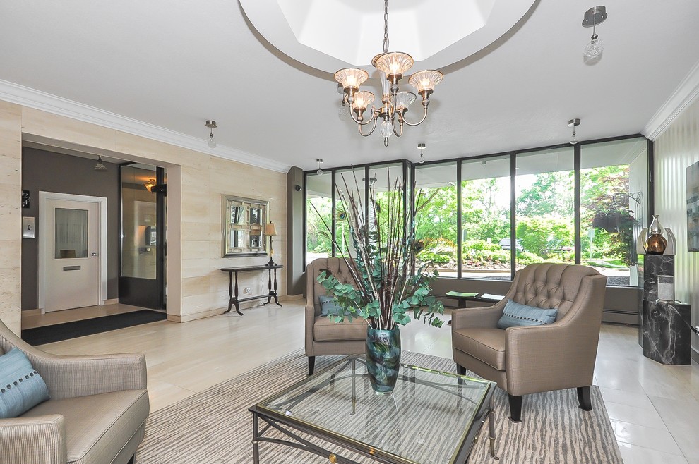 Lobby Redesign in Condo Building - Contemporary - Living Room - Toronto ...