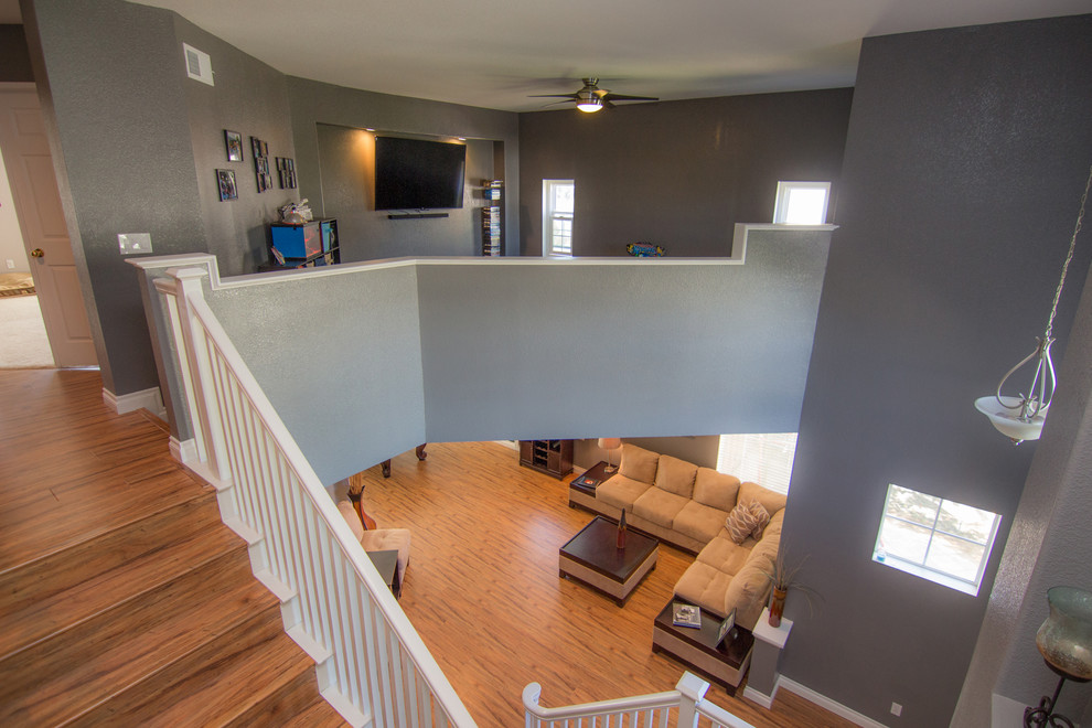 Loft Built Over Living Room - Traditional - Living Room - Los Angeles ...