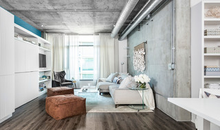 LOFT | Luxury Industrial Loft Makeover DTLA - Industrial - Living Room ...