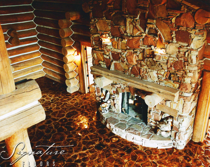 Log End Floor - Rustic - Living Room - Salt Lake City - by Signature ...