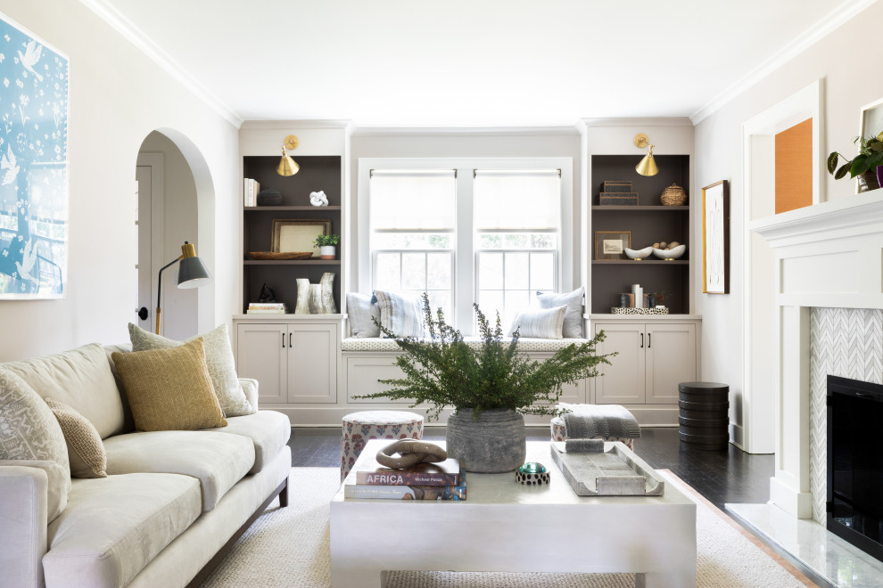 Long Island Tudor - Transitional - Living Room - New York - by Raychel ...