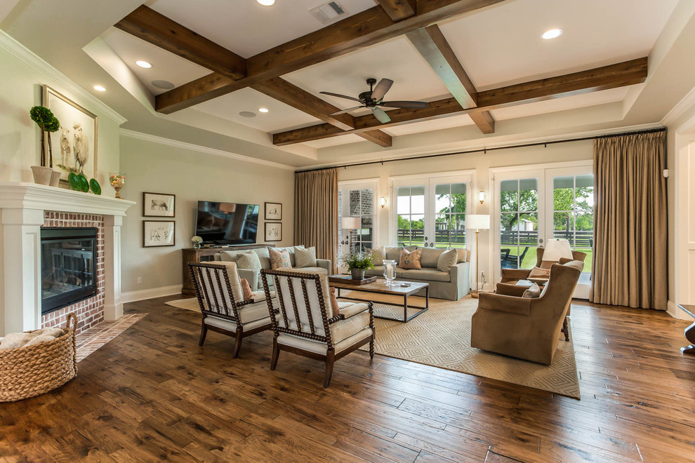 Low Country Southern Style Home - Farmhouse - Living Room - Houston ...