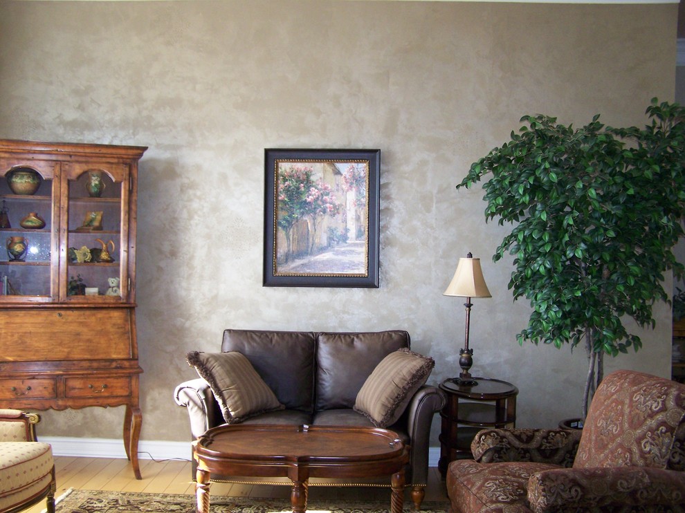 Lusterstone wall finish - Traditional - Living Room - Chicago - by ...