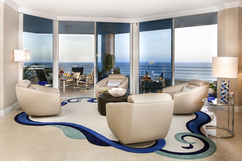 LUXURY BEACH CONDO by KATHRYN INTERIORS - Beach Style - Living Room ...