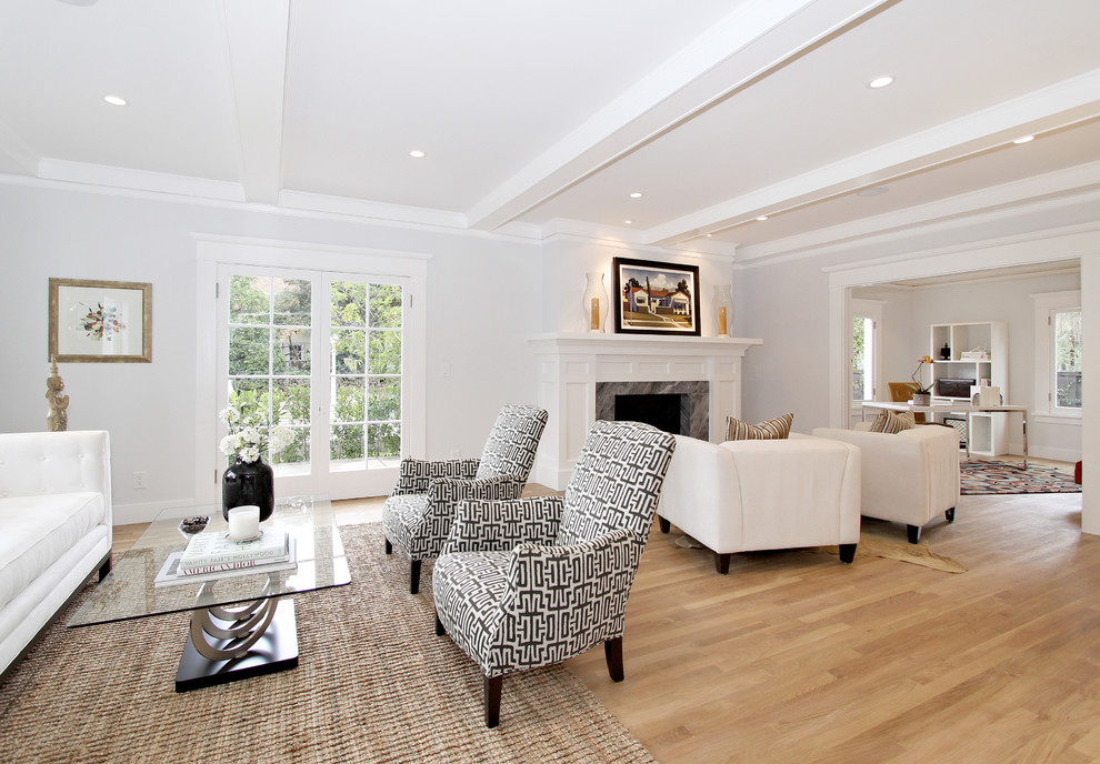 Madison Heights Colonial Revival - Transitional - Living Room - Los ...
