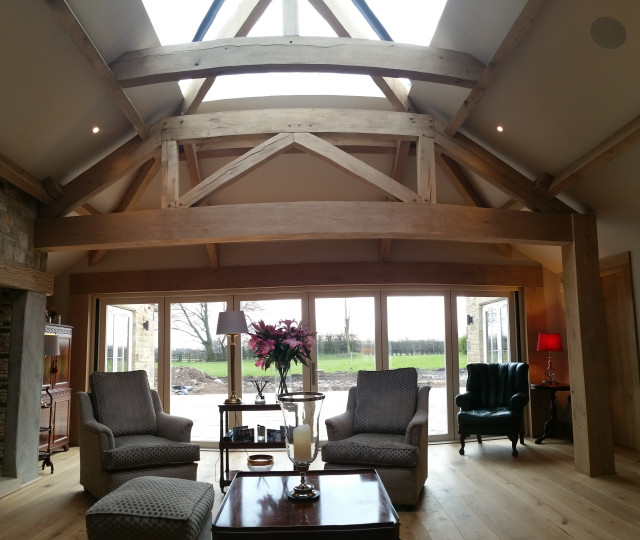 Magnificent Oak Trusses and Purlins on Barn Conversion - Traditional ...