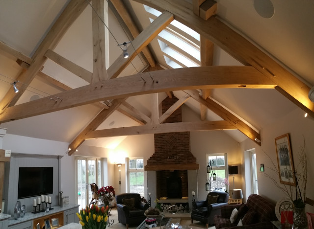 Magnificent Oak Trusses and Purlins on Barn Conversion - Traditional ...