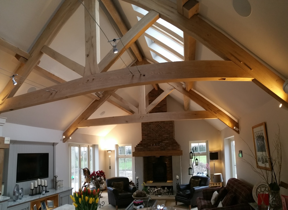 Magnificent Oak Trusses and Purlins on Barn Conversion - Traditional ...