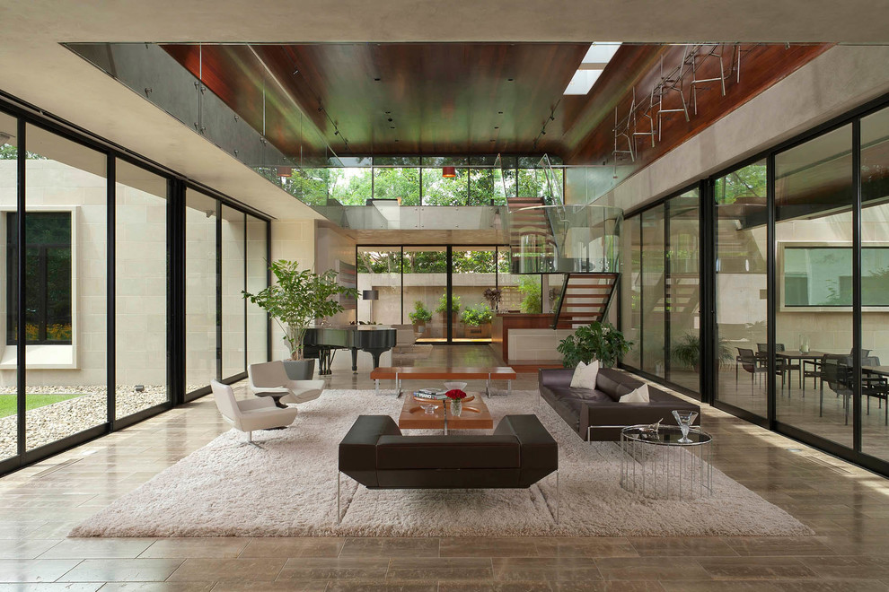 Main Street House - Robertson Design - Modern - Living Room - Houston ...