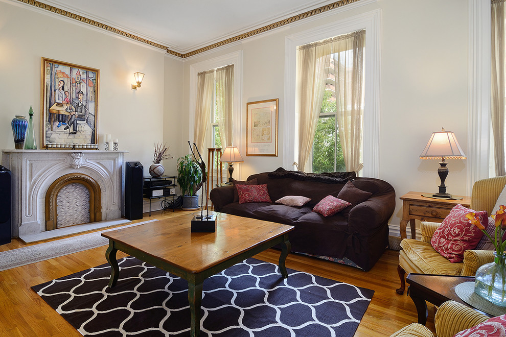 Majestic triplex home in circa 1858 townhouse - Traditional - Living ...