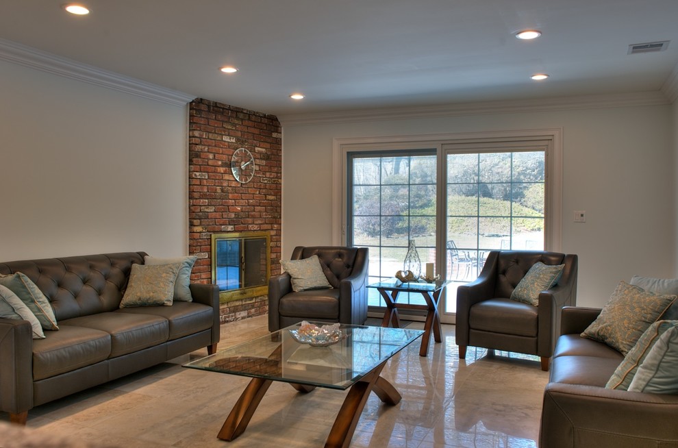 Manhasset HIlls Custom Home - Traditional - Living Room - New York - by ...