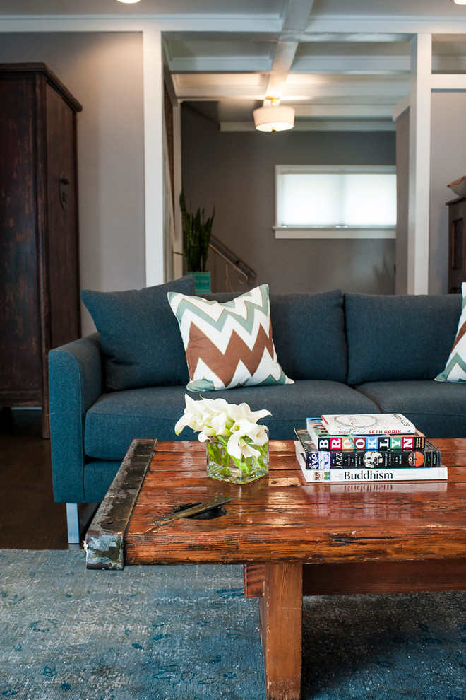 Maplewood Side Hall Colonial Update - Eclectic - Living Room - San ...