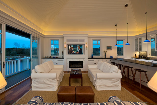 Mark Mathews Archectural Residence - Beach Style - Living Room - New ...