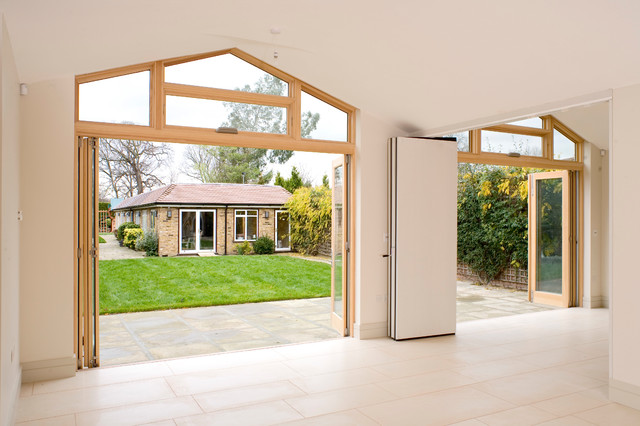 Marvin's Bi-Fold Doors Bring The Outside In - Contemporary - Living ...