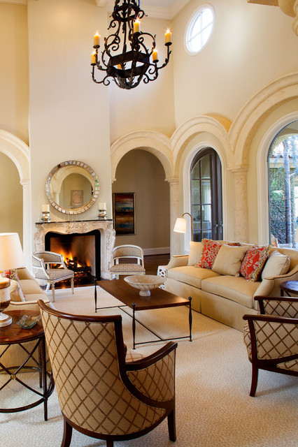 Mediterranean-Inspired Villa - Méditerranéen - Salon - Dallas - par ...