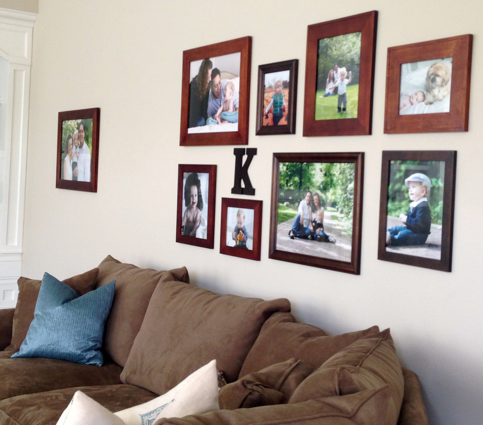 Memory Wall - Traditional - Living Room - Chicago - by Esslinger Design ...