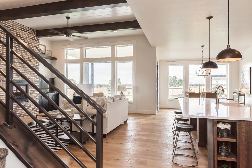 Meridian, Idaho Clark Falls Modern Farmhouse - Farmhouse - Living Room ...