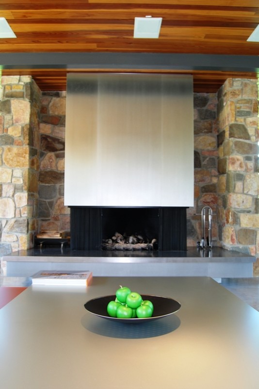Metalwork: Aluminum Fireplace Hood - Contemporary - Living Room - Los ...