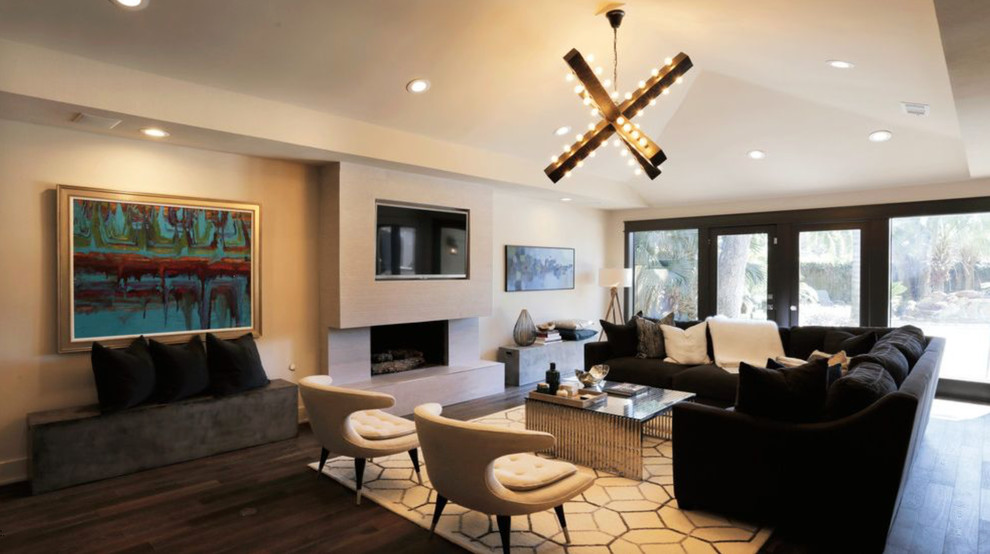 Meyerland Remodel` - Modern - Living Room - Houston - by Studio Fain ...