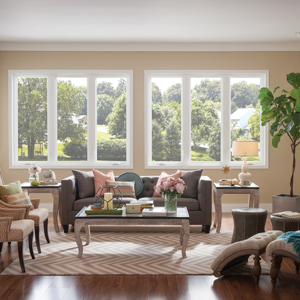 MI Windows and Doors 1675 Casement Vinyl Window - Contemporary - Living ...