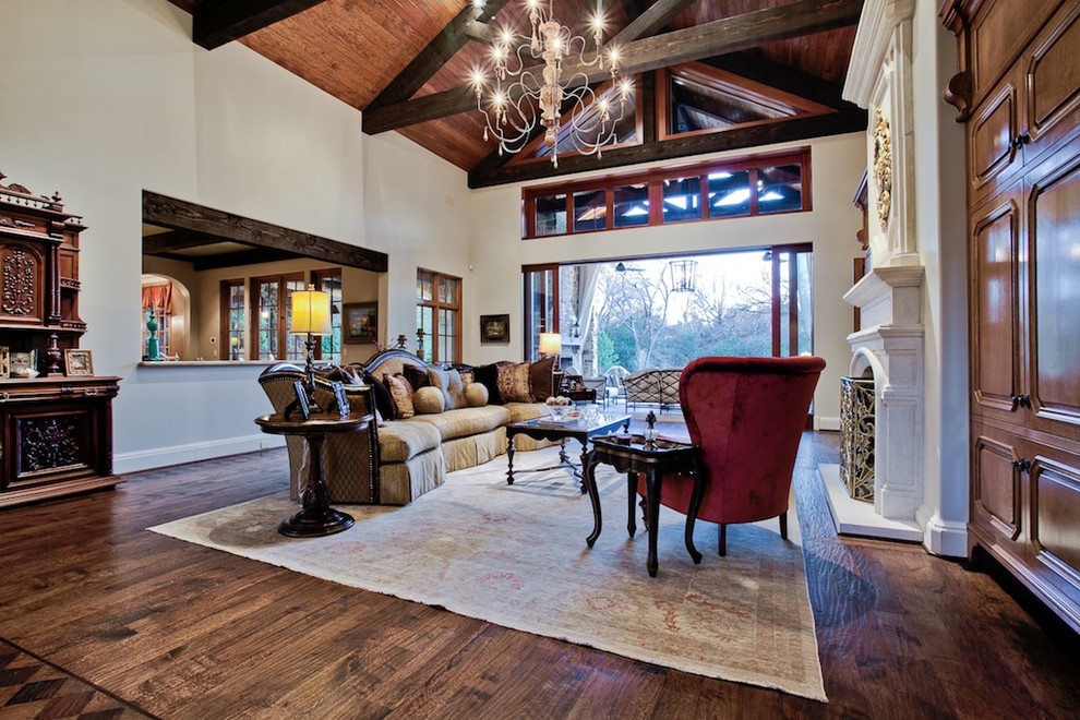 MICHAEL MOLTHAN LUXURY HOMES GREAT ROOMS AND FAMILY ROOMS - Traditional - Living Room - Dallas ...