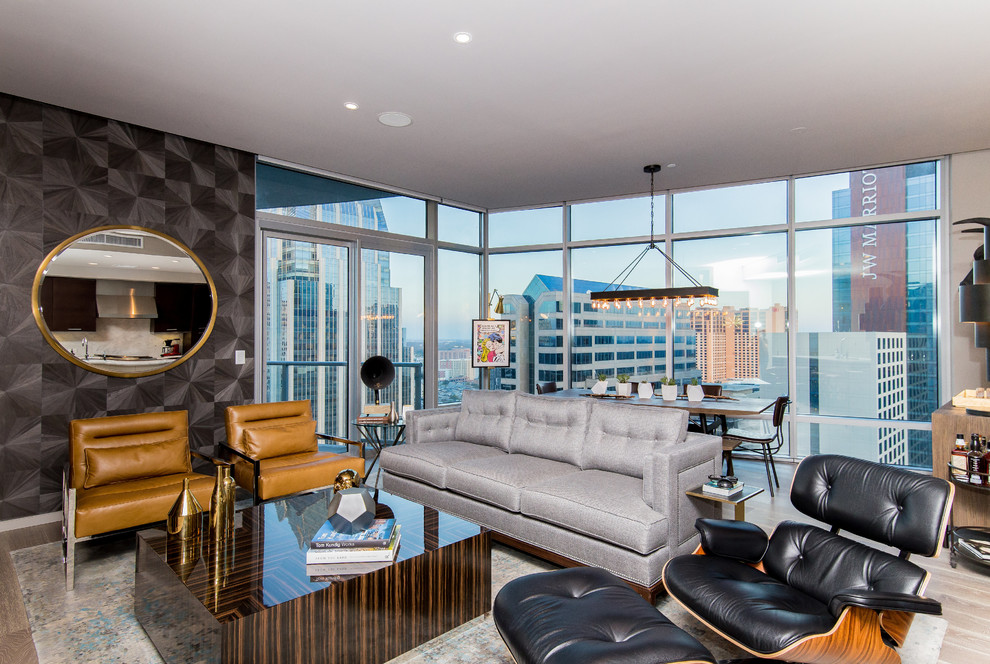 Mid-Century High Rise - Contemporary - Living Room - Austin - by ...