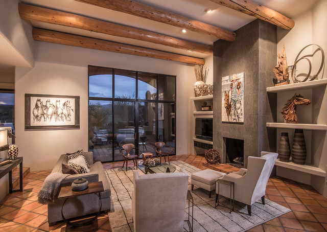 Midcentury Meets Territorial - American Southwest - Living Room ...