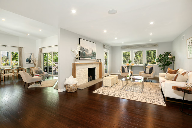 Midcentury-ranch style home, Altadena - Contemporary - Living Room ...
