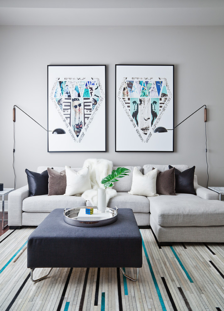 Midtown Toronto Residence- Basement - Contemporary - Living Room ...