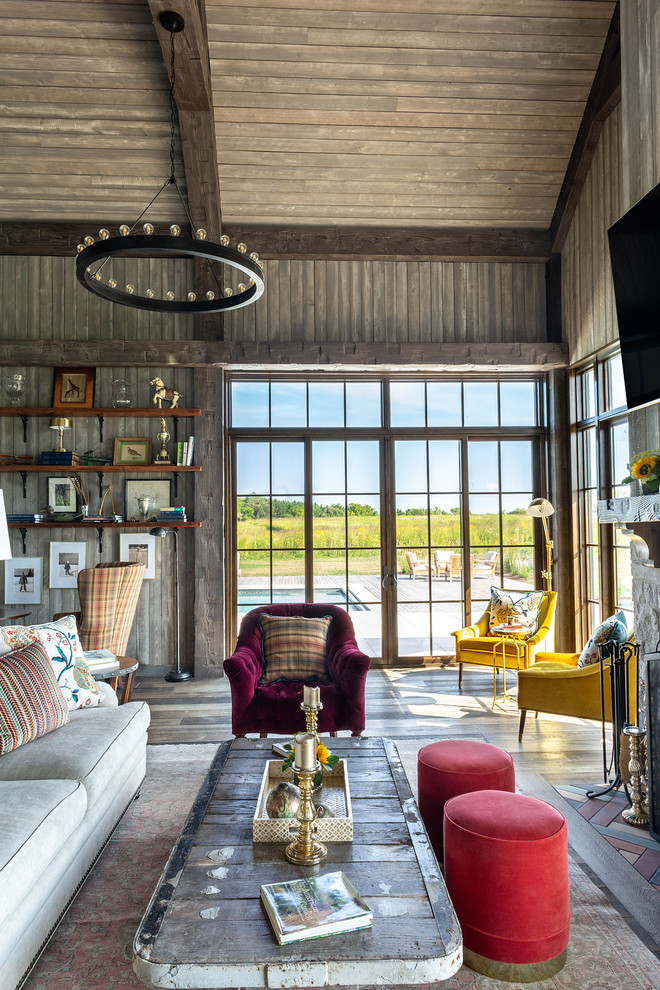 Midwestern Farm - Farmhouse - Living Room - Chicago - by Northworks ...