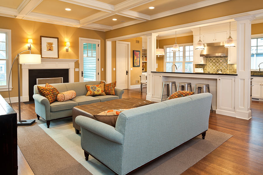 Midwestern Traditional Living Room - Traditional - Living Room ...