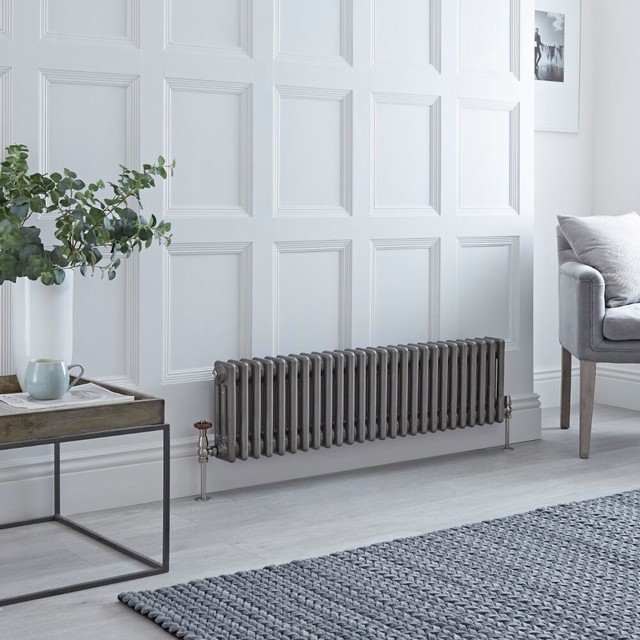 Milano Windsor 3 Column Raw Metal Lacquered Radiator - Traditional ...
