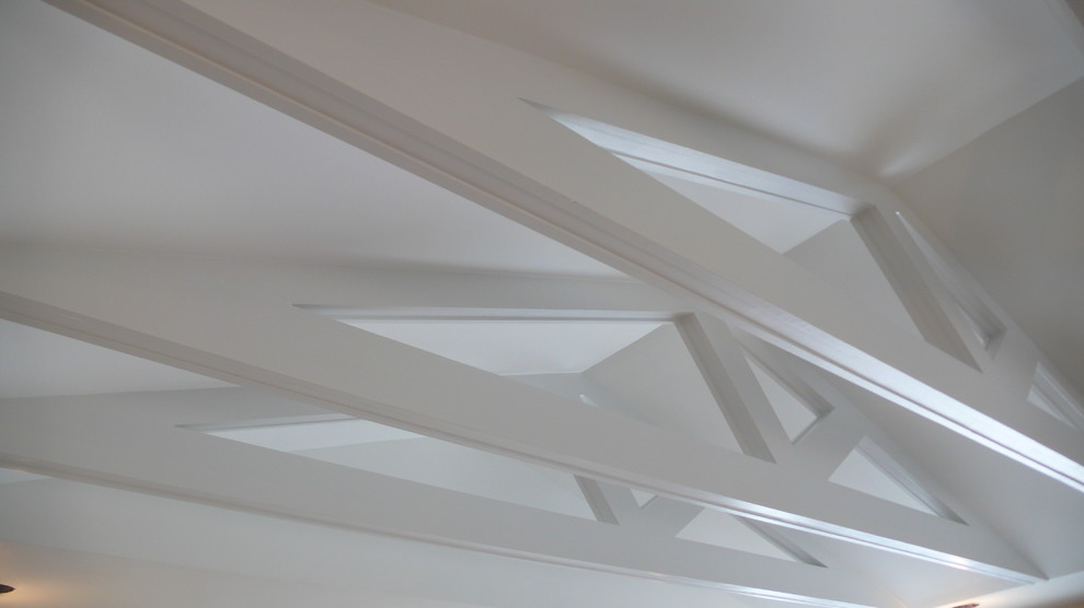 Mod the Ranch Open Truss Detail - Modern - Living Room - Detroit - by ...