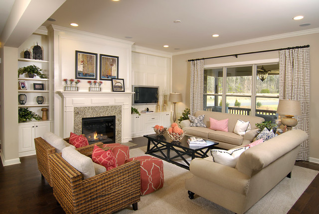 Model Home - Transitional - Living Room - Charlotte - by Shea Homes ...