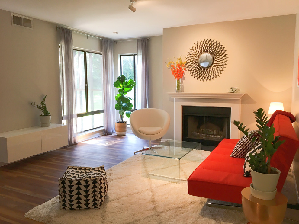 Modern Airbnb Townhome in Charlotte - Modern - Living Room - Charlotte ...