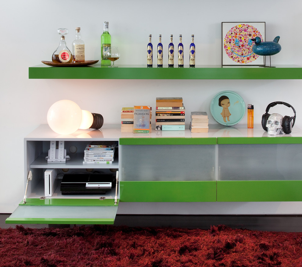 Modern Bachelor Pad: Wall Mounted Media Cabinet - Modern - Living Room ...