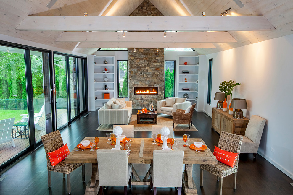 Modern Barn®, "Solare": Barn Room - Farmhouse - Living Room - New York ...