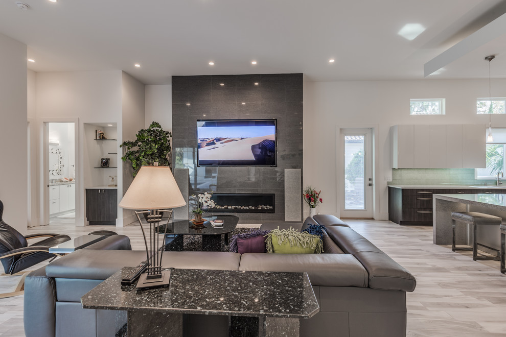 Modern Chic Custom Home - Contemporary - Living Room - Jacksonville ...